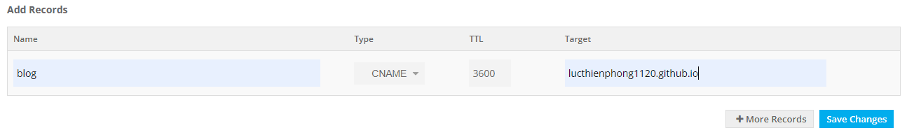 Cấu hình tên miền tùy chỉnh cho Github Pages (custom domain) - CRF Blogger