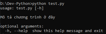Cách nhận đối số đầu vào khi chạy lệnh python sử dụng Argument Parser ...